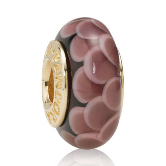 Pandora | Jewelry | Pandora Retired Purple Lotus Murano Glass Bead With ...